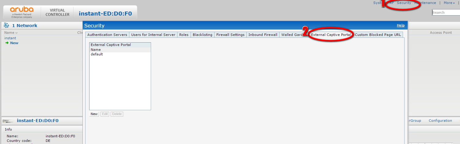 Aruba Instant with External Captive Portal - Flomain Networking