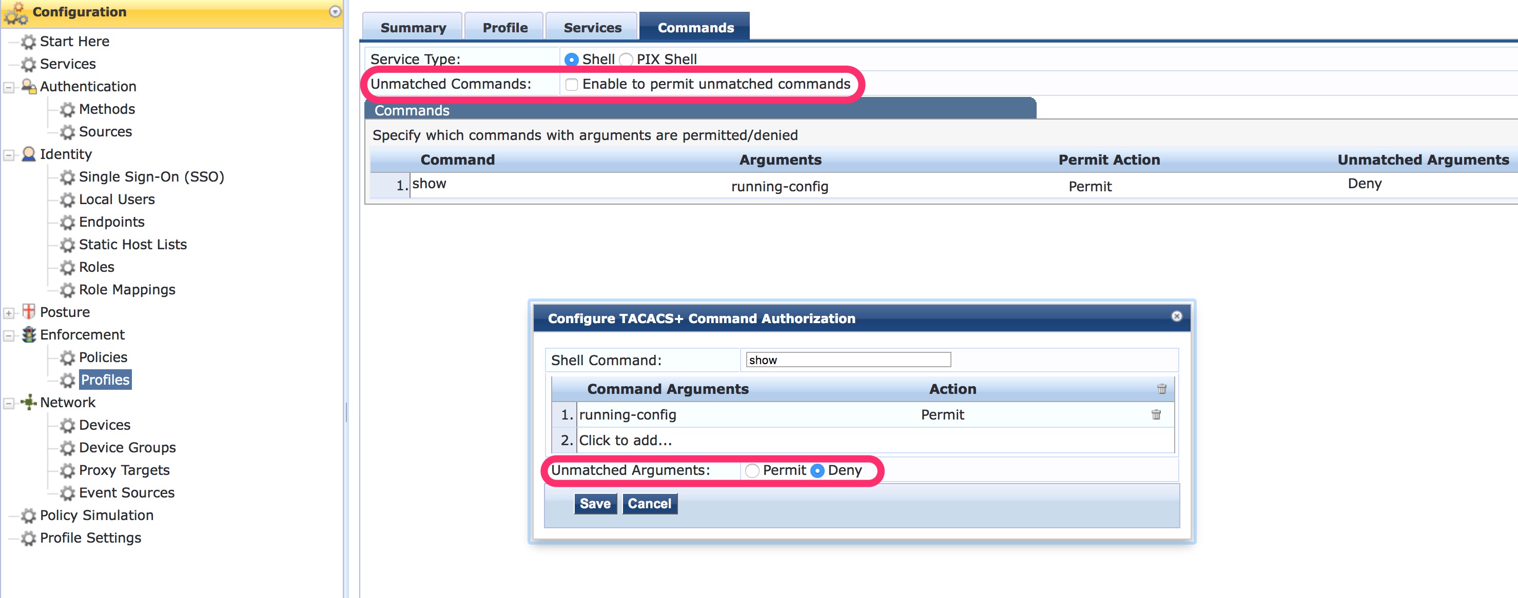 Operator Command Authorization and Accounting with ClearPass TACACS+ ...
