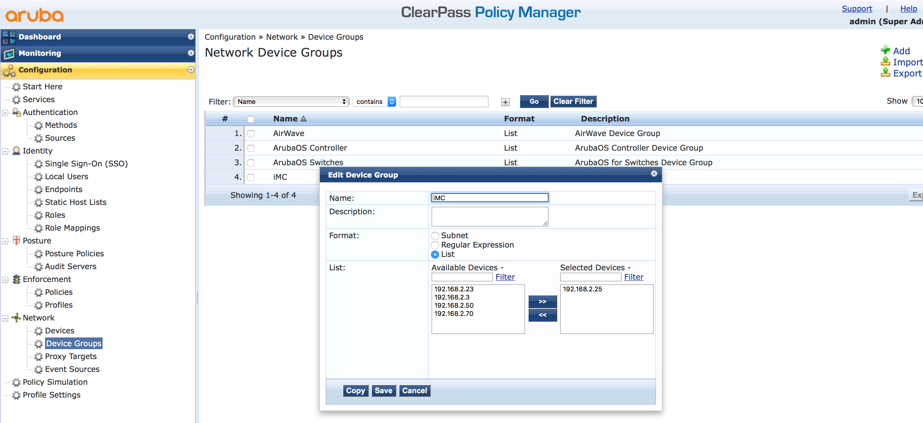 iMC Operator Login with Radius (ClearPass) - Flomain Networking