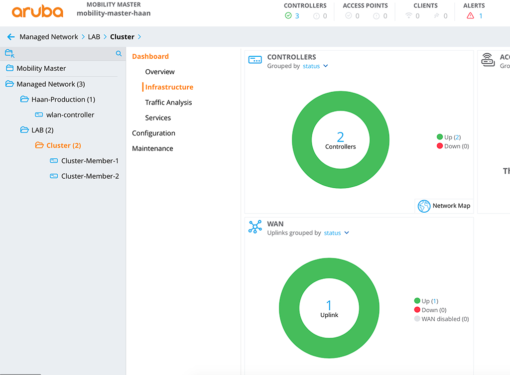 ArubaOS 8 Cluster - Flomain Networking