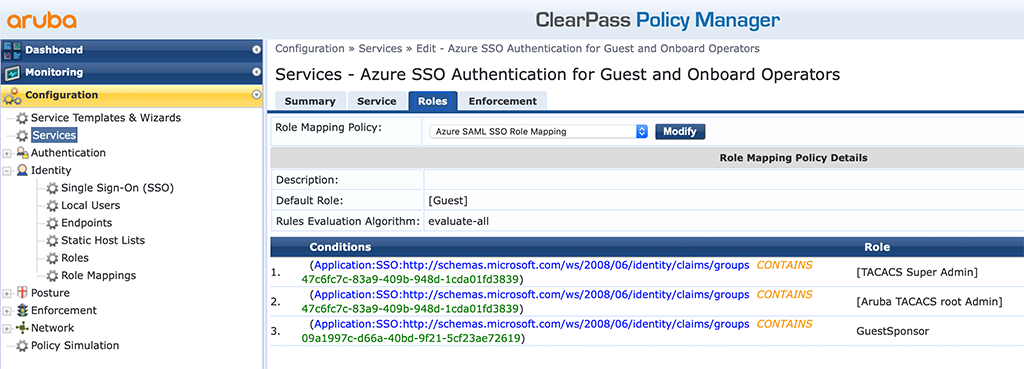 Clearpass Sso With Azure Ad Flomain Networking