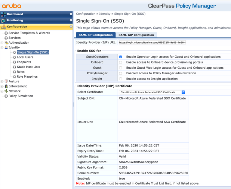 ClearPass SSO with Azure AD - Flomain Networking