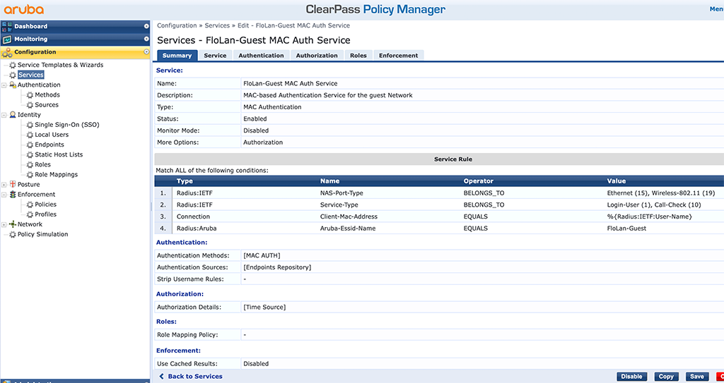 ClearPass Sponsored Guest Login - Flomain Networking