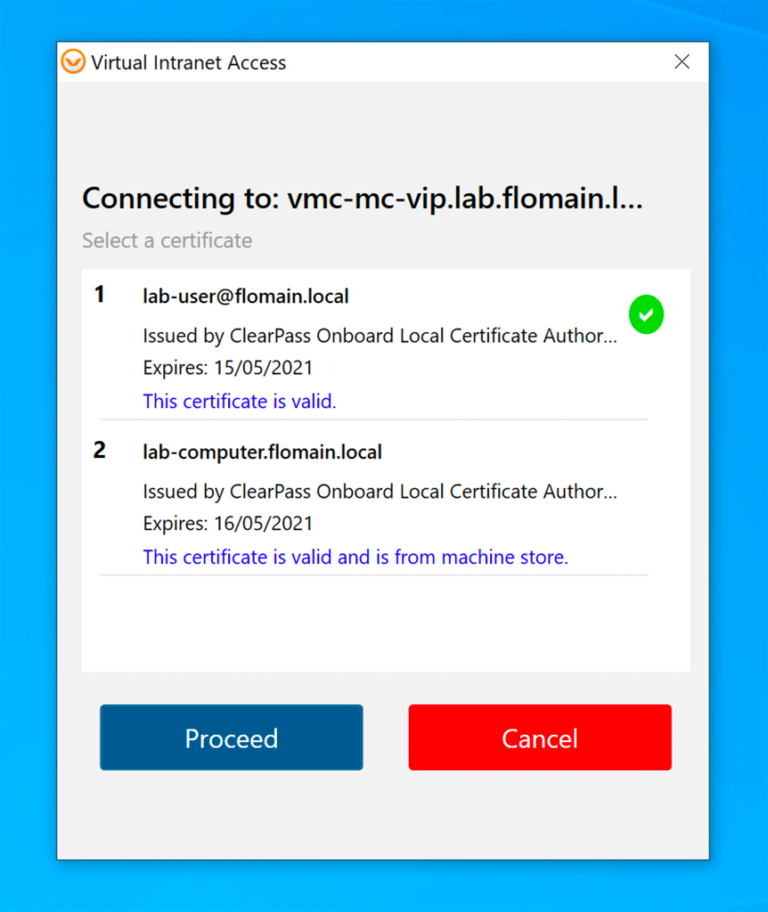 Aruba VIA VPN with IKEv2 - Flomain Networking