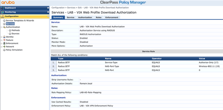 Aruba VIA VPN with IKEv2 - Flomain Networking