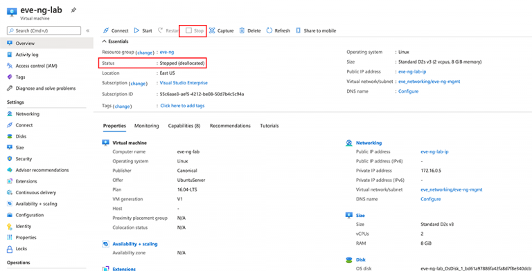 EVE-NG in Azure - Flomain Networking