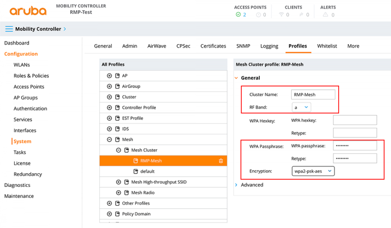 Aruba Remote Mesh using an Aruba RAP - Flomain Networking