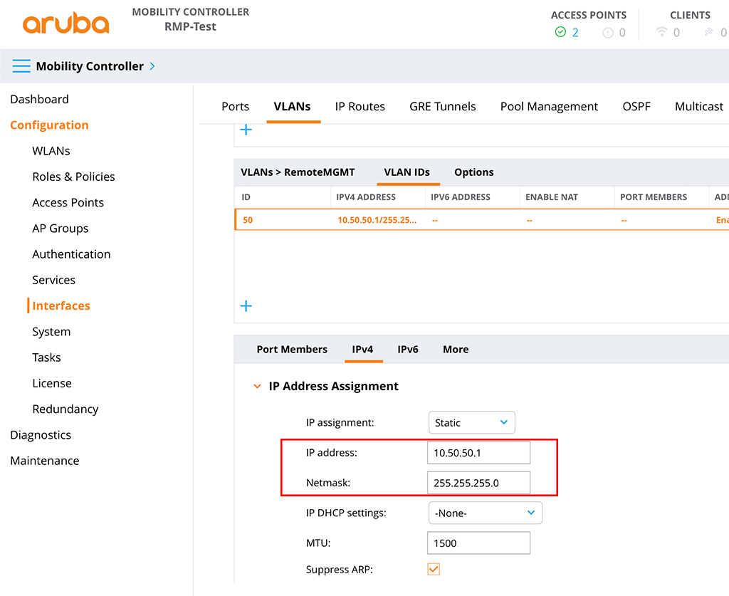Aruba Remote Mesh using an Aruba RAP - Flomain Networking
