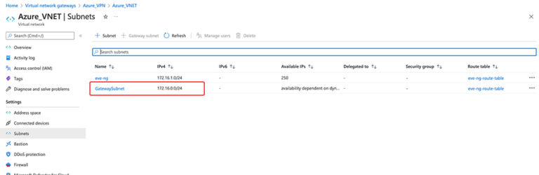 Azure Site to Site VPN with an Aruba Gateway - Flomain Networking