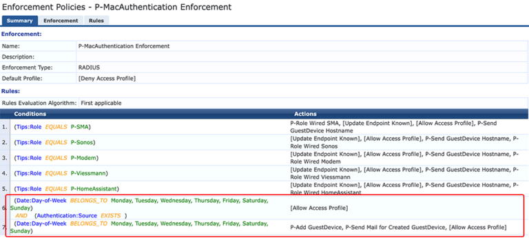 Use ClearPass RestAPI in Enforcement Profile - Flomain Networking