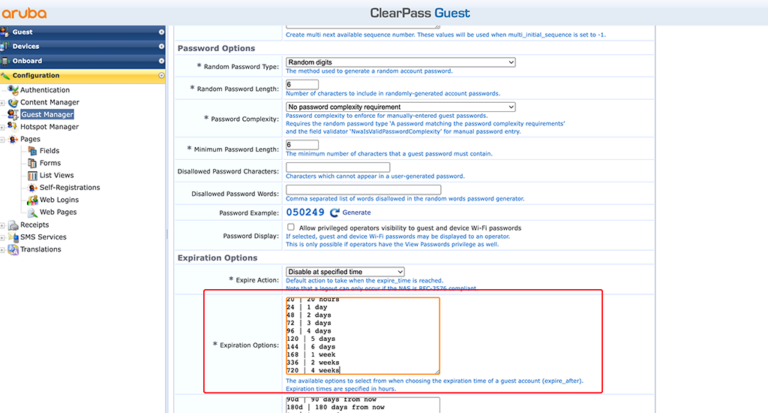 ClearPass Guest Access with Username only - Flomain Networking